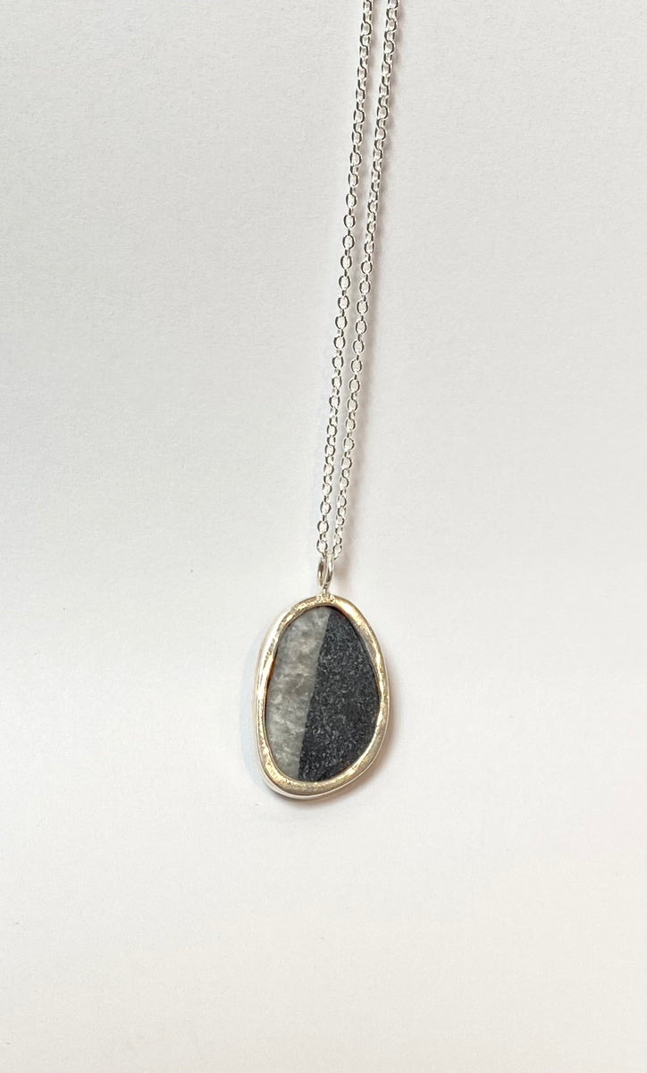 Reversible Devonian Slate and Quartz Pebble Pendant. – Croyde Sea Glass ...